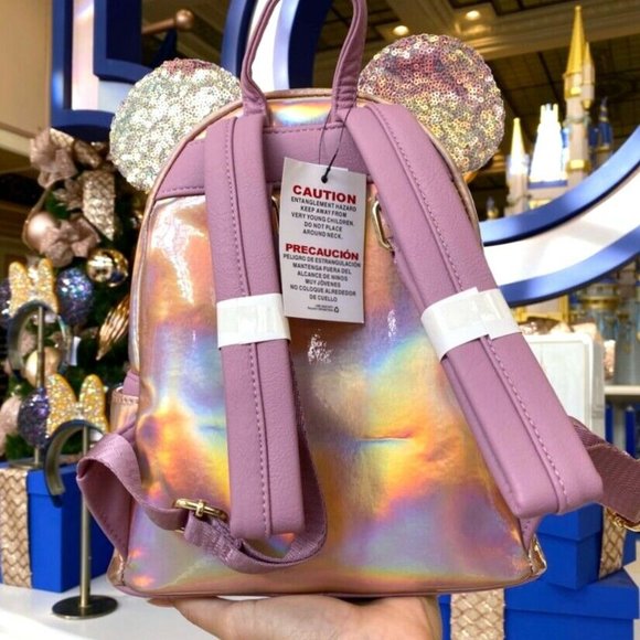 Disney | Bags | Disney Loungefly Earidescent Backpack 5th Anniversary ...